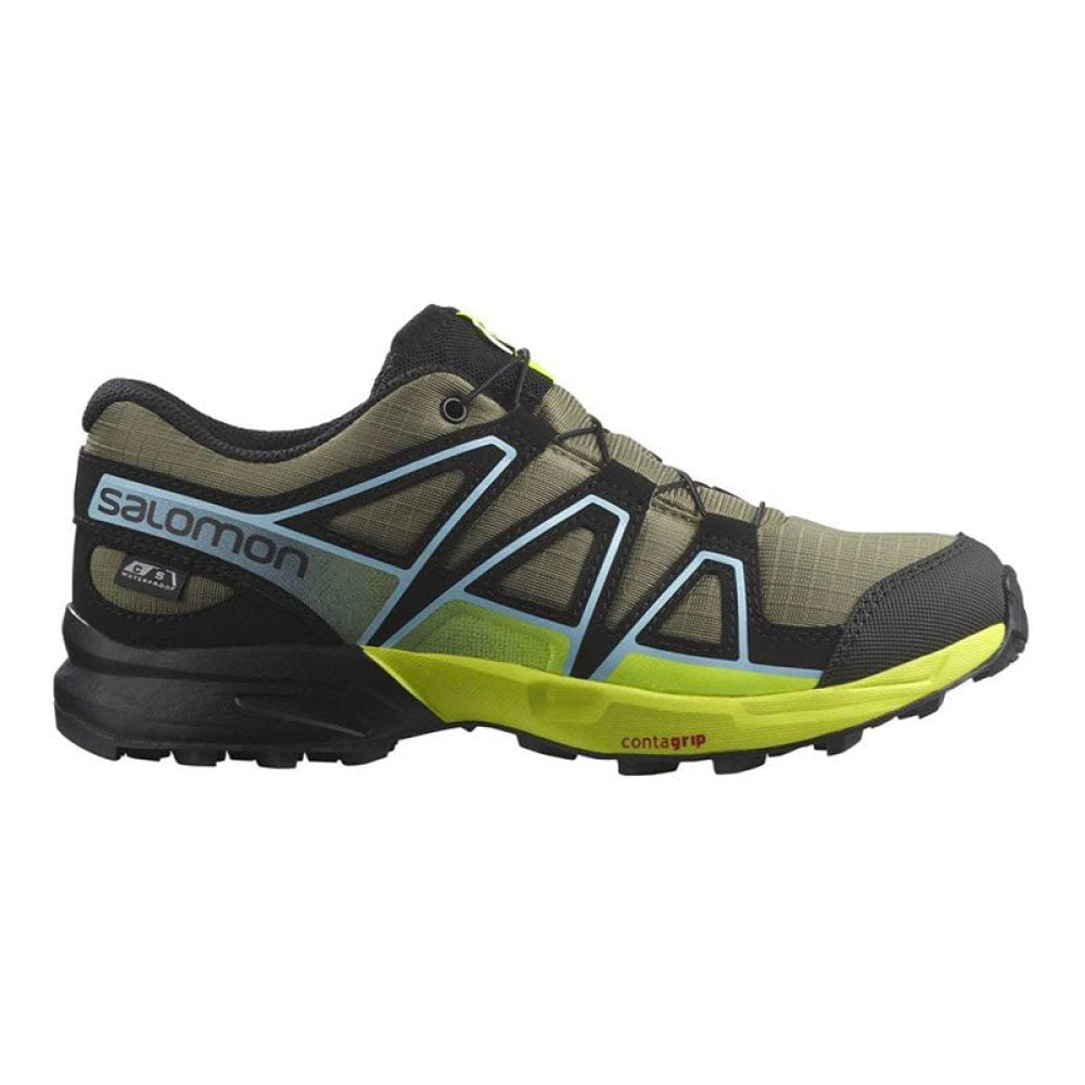 SALOMON - BOY/GIRL - SPEEDCROSS CSWP J Deep Lichen Green / Black / Saf ...